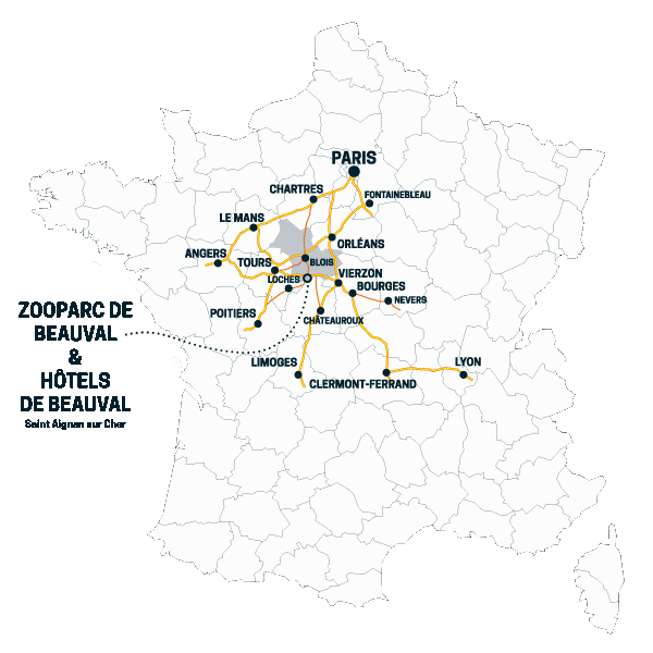 Carte de France - Zoo de Beauval » Vacances - Arts- Guides Voyages