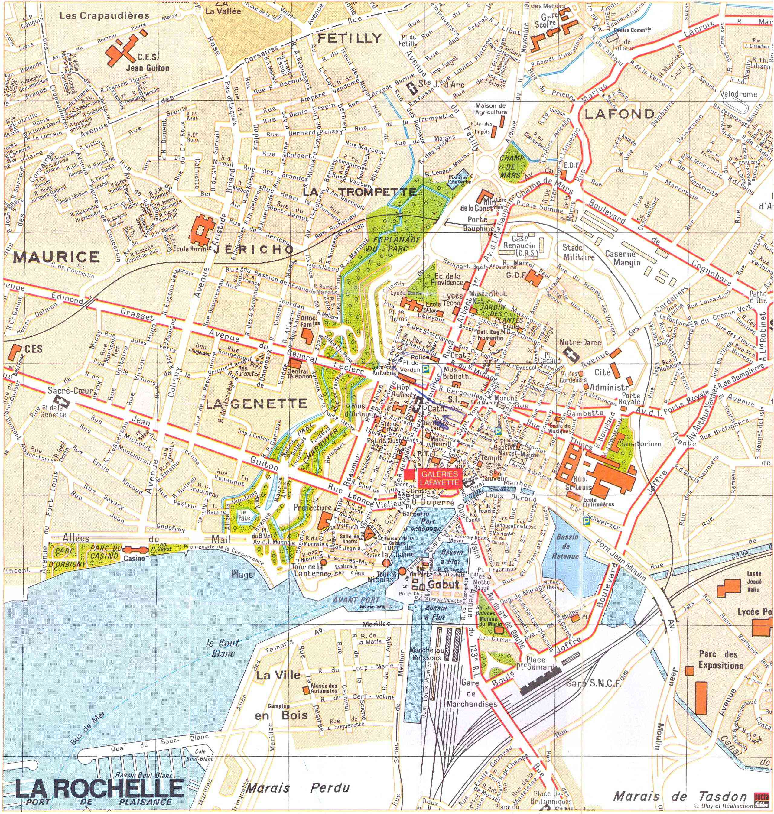 Carte de La Rochelle » Vacances - Arts- Guides Voyages