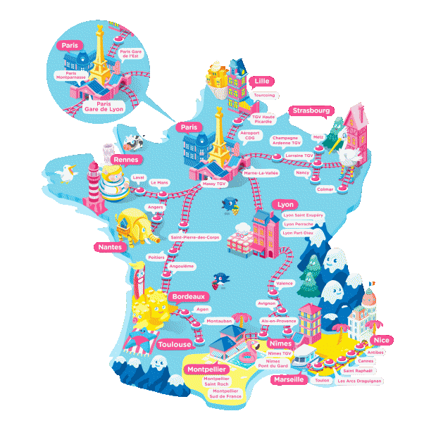 Carte de France TGV ≡ Voyage - Carte - Plan
