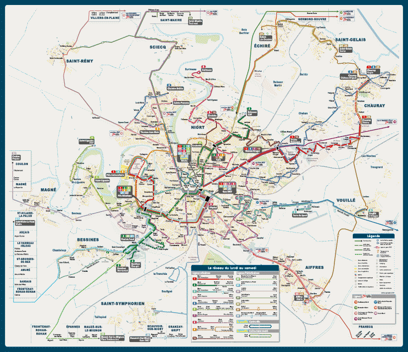 Carte de Niort ≡ Voyage - Carte - Plan