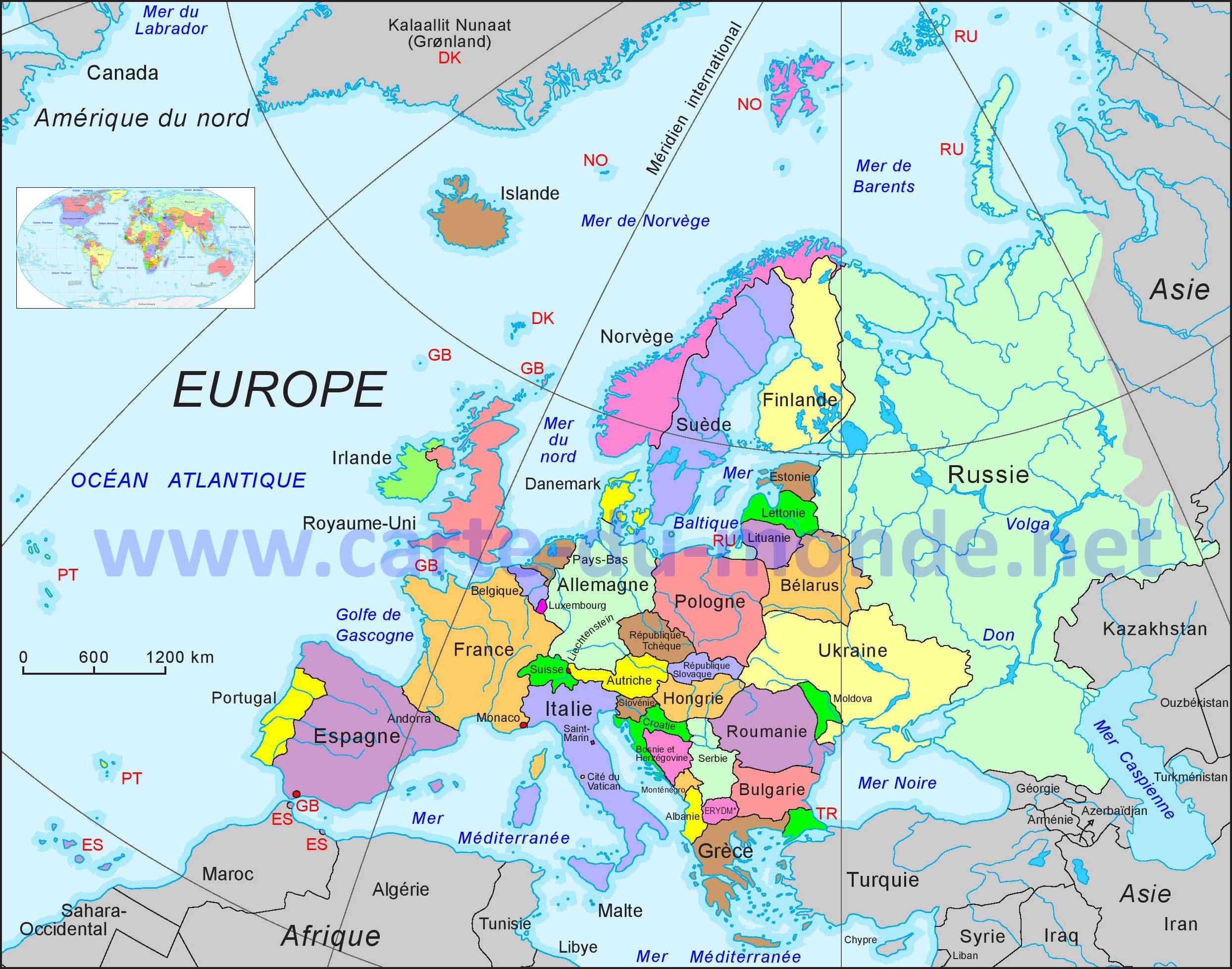 Carte Europe Voyage Carte Plan