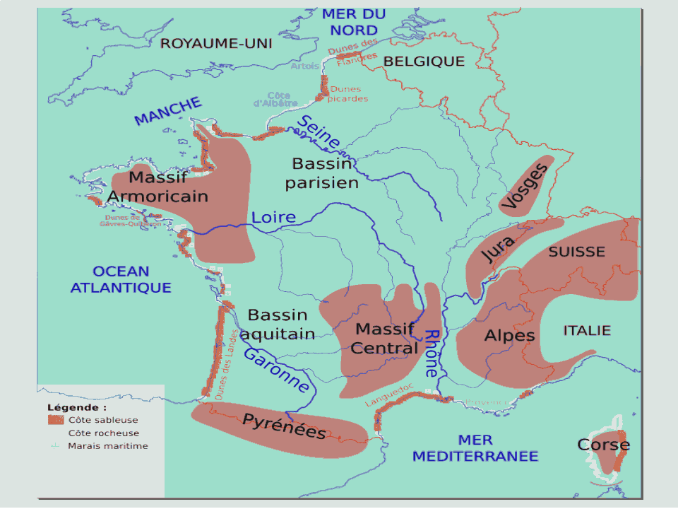 Côte française ≡ Voyage - Carte - Plan