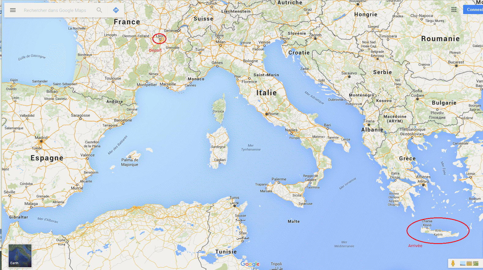 Crète - Carte du Monde ≡ Voyage - Carte - Plan