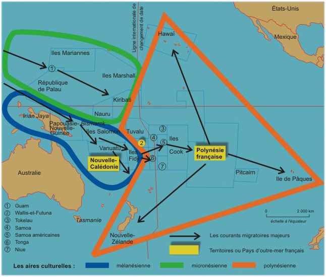 Le peuplement des îles du Pacifique ≡ Voyage - Carte - Plan