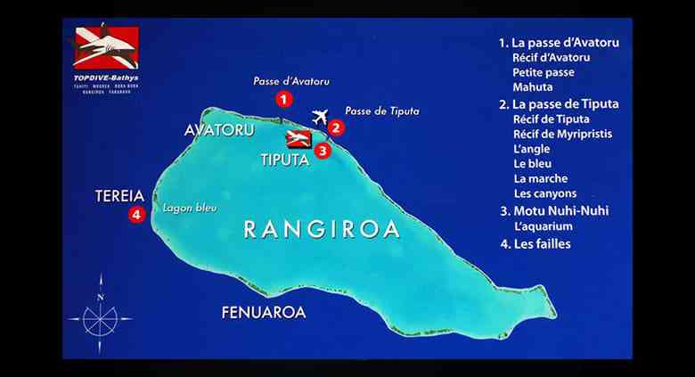 Rangiroa ≡ Voyage - Carte - Plan