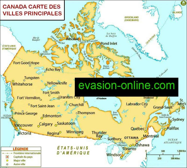 Carte Canada ≡ Voyage - Carte - Plan