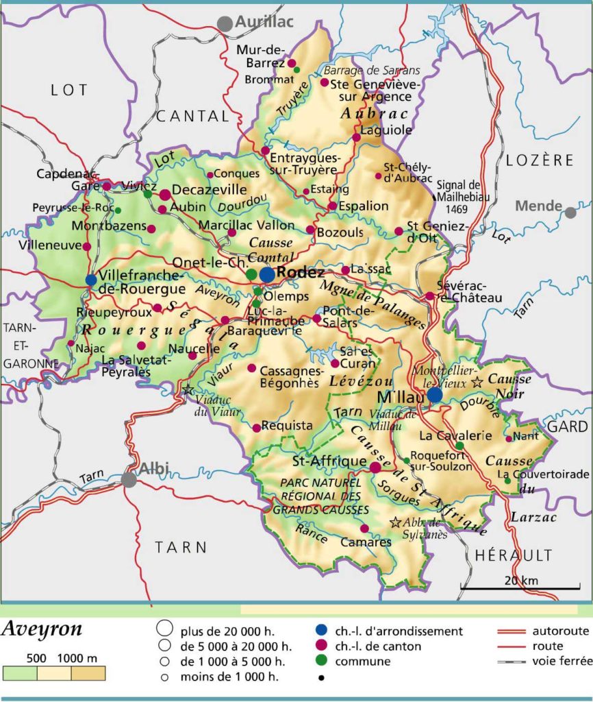Aveyron ≡ Voyage - Carte - Plan