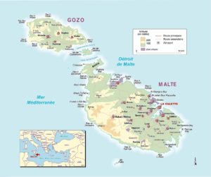Carte de Malte ≡ Voyage - Carte - Plan
