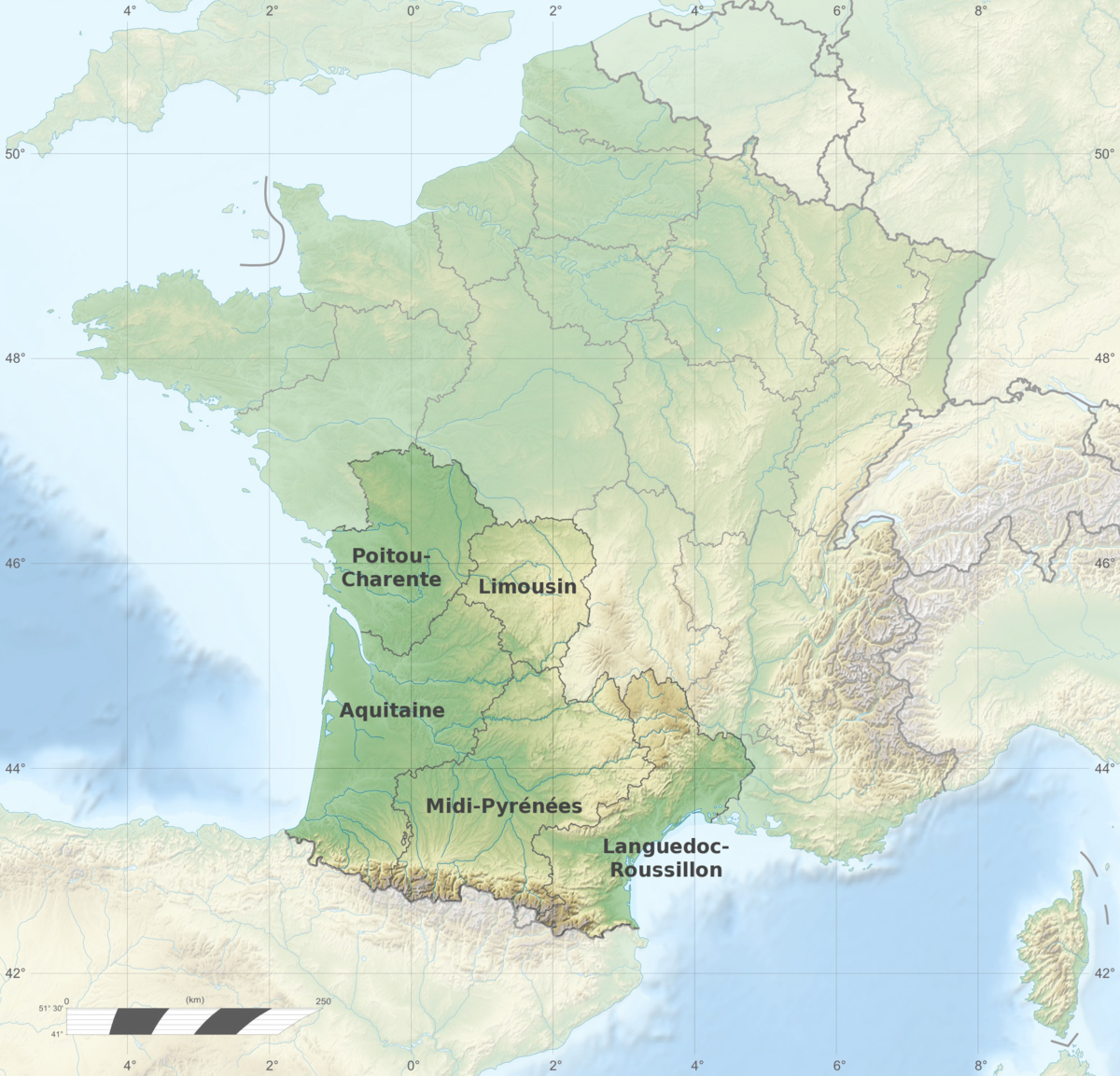 Carte France Sud Ouest ≡ Voyage - Carte - Plan