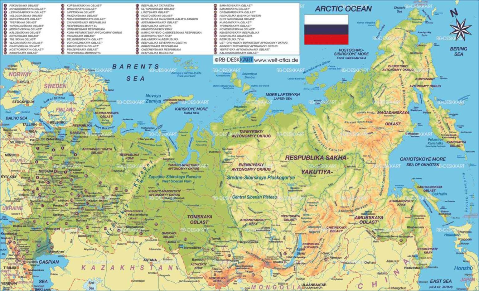 Cartes-Russie ≡ Voyage - Carte - Plan