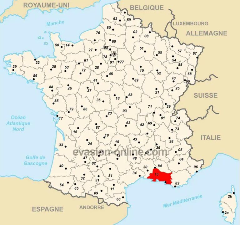 Département 13-Bouches du Rhône ≡ Voyage - Carte - Plan